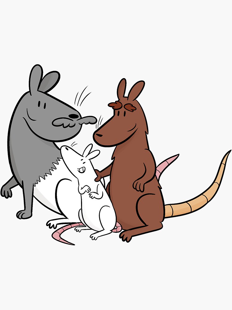 "Rat Family!" Sticker by izzybbshop | Redbubble