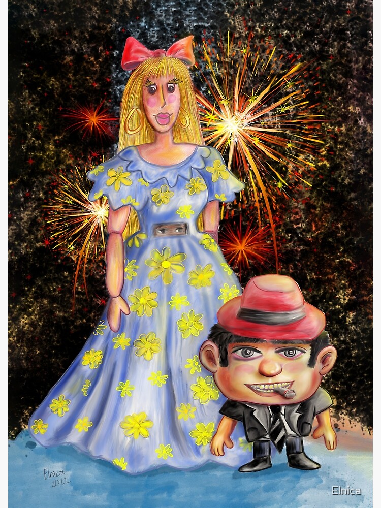 "The giantess and the big-headed dwarf" Poster for Sale by Elnica ...