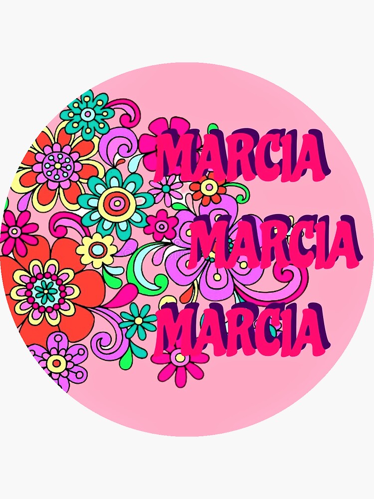 "Marcia Marcia Marcia Retro Quote" Sticker for Sale by popquotables ...