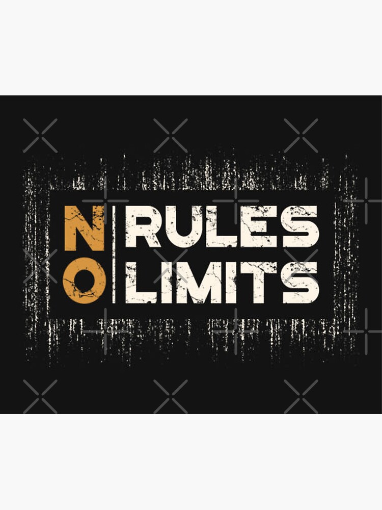 "no rules limits" Sticker for Sale by Unique7design | Redbubble
