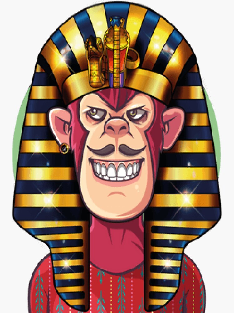 "Monkey Nft , Nft Art Crypto,bored ape nfts" Sticker by TheArt01 ...