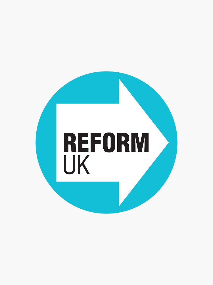 "Uk Reform Party Sticker" Sticker for Sale by Mikolaj Sudol | Redbubble