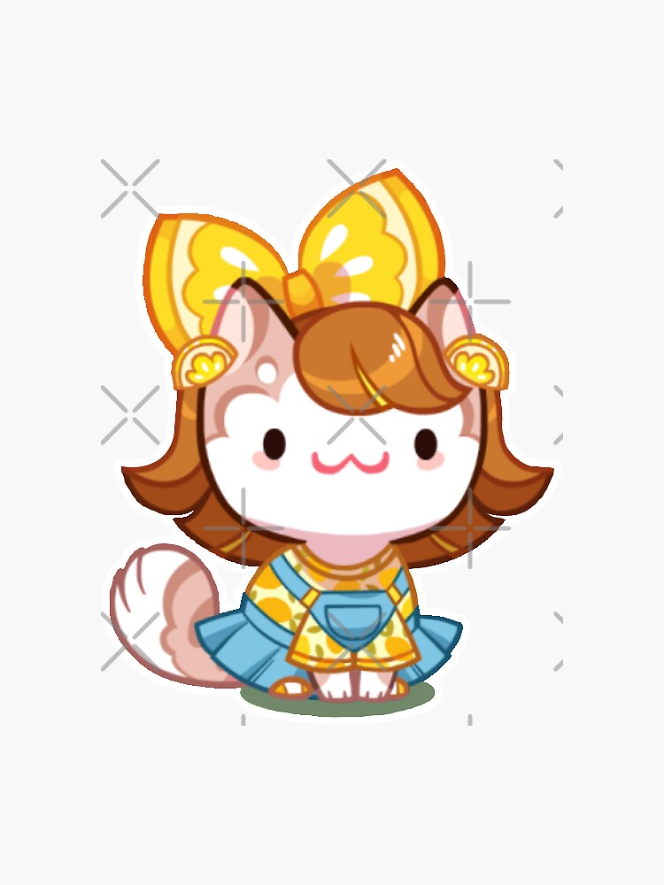 "Lemon Iced Tea Cat" Sticker by kaleidoscope32 | Redbubble