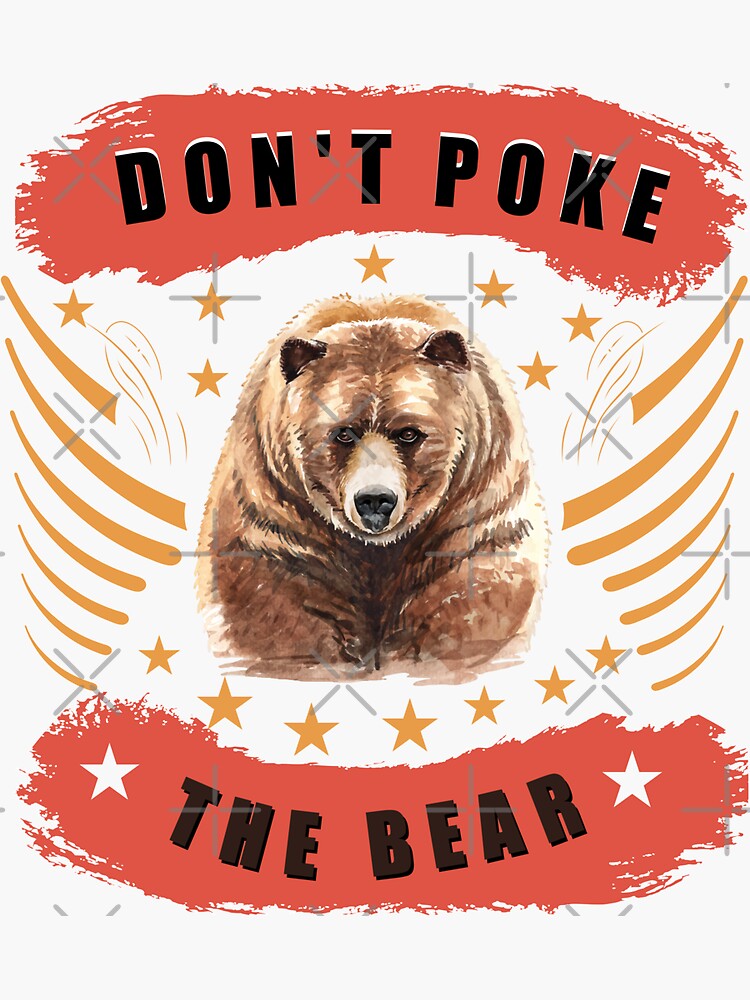 "Poke the bear meme" Sticker by Caroodoo | Redbubble