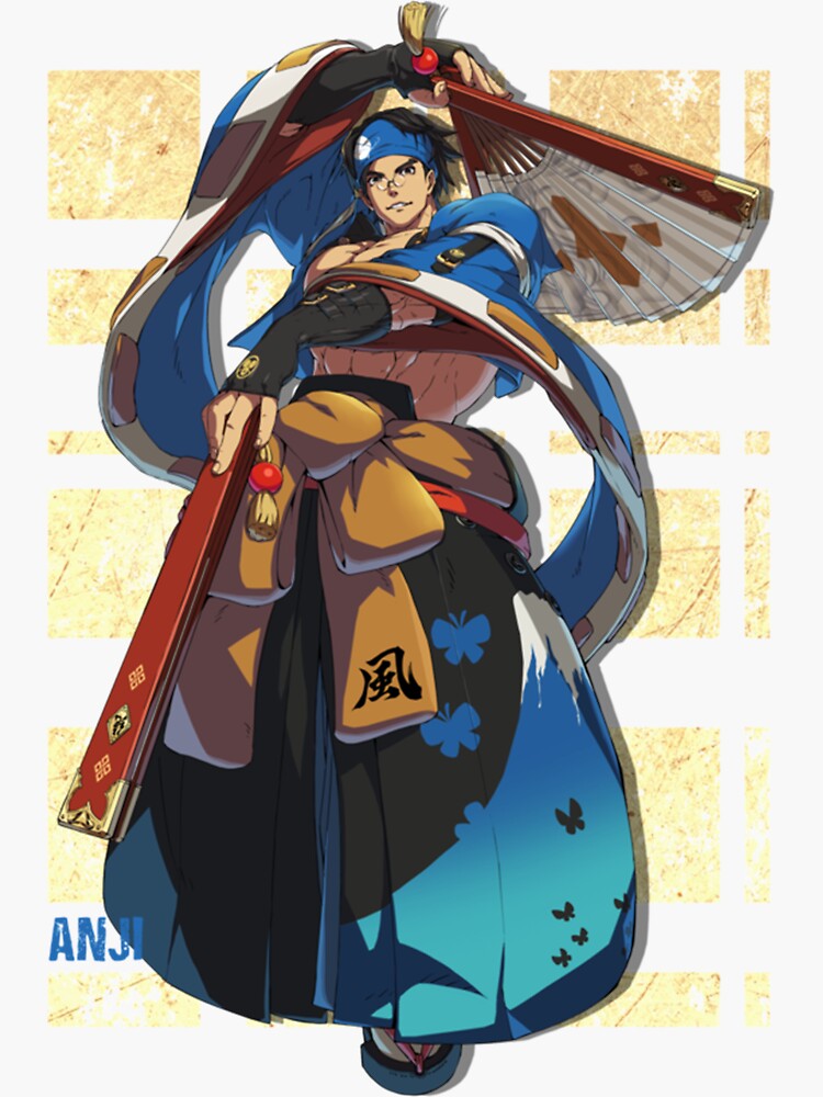 "guilty gear strive anji " Sticker by Bracewell2022 | Redbubble