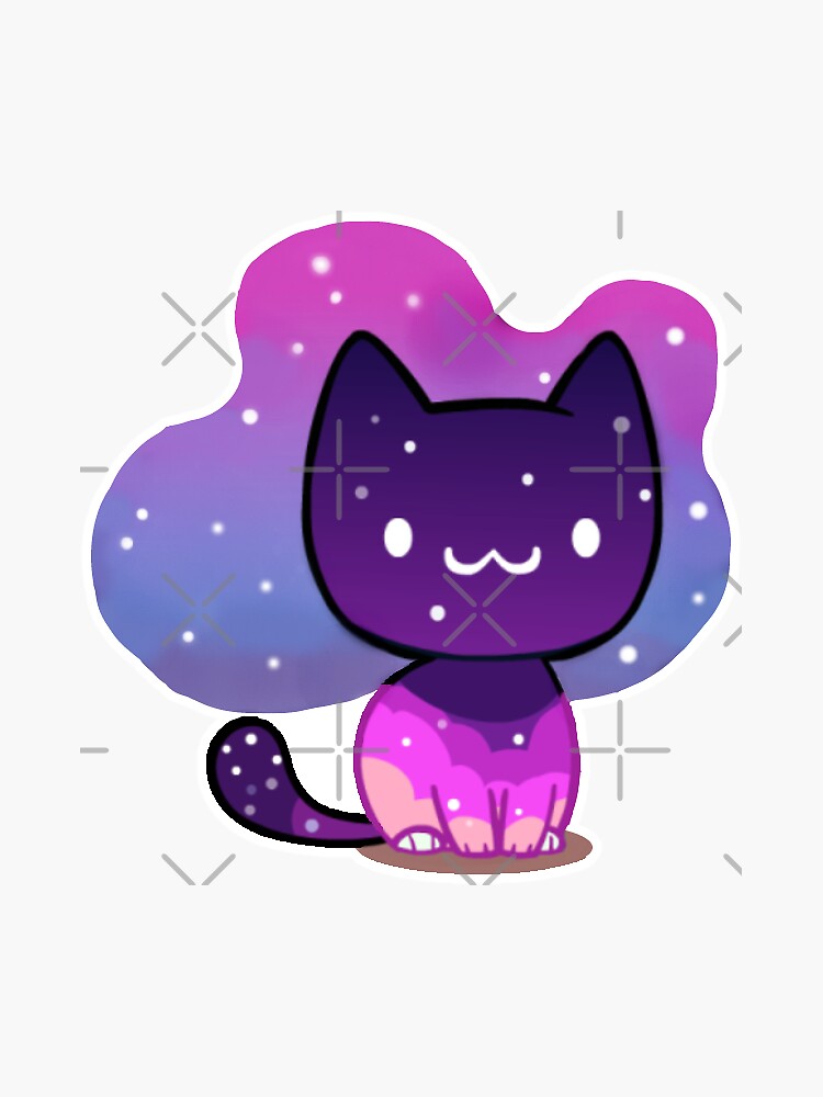 "Nebula Cat" Sticker for Sale by kaleidoscope32 | Redbubble