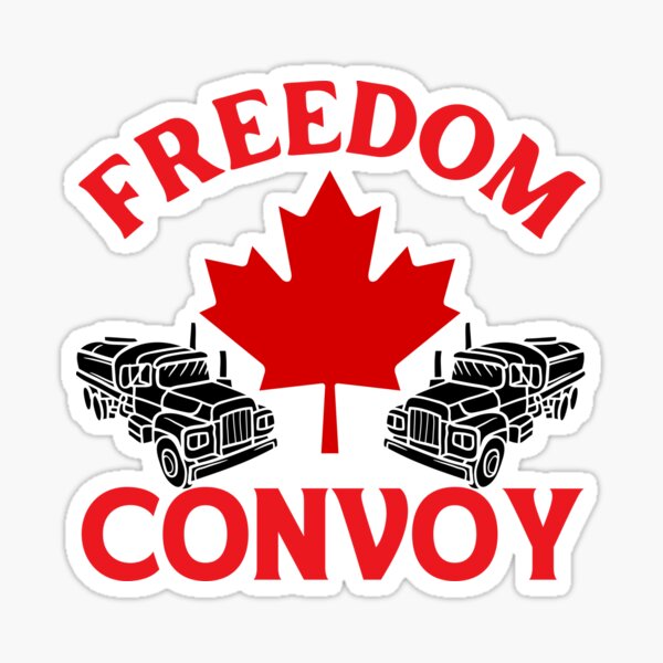 "Freedom Convoy 2022 Canadian Truckers" Sticker for Sale by DesignXO ...