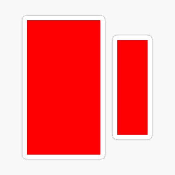 "big and small rectangle" Sticker by BEFRIEND | Redbubble