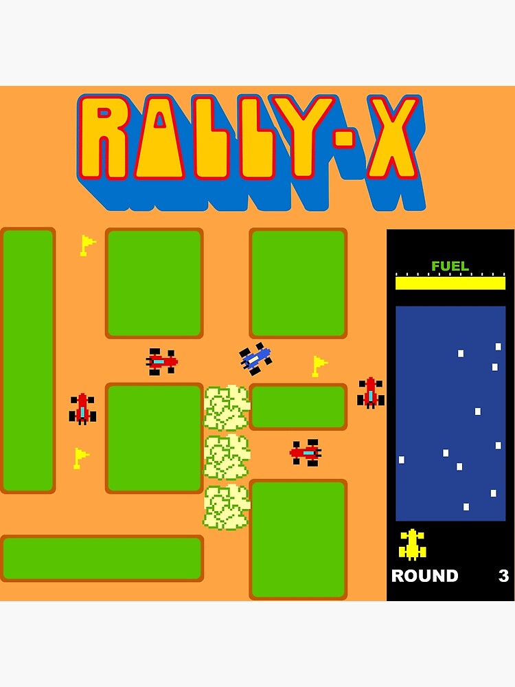 "RETRO ARCADE RALLY X - VECTOR ILLUSTRATION" Art Print by animacionjec ...