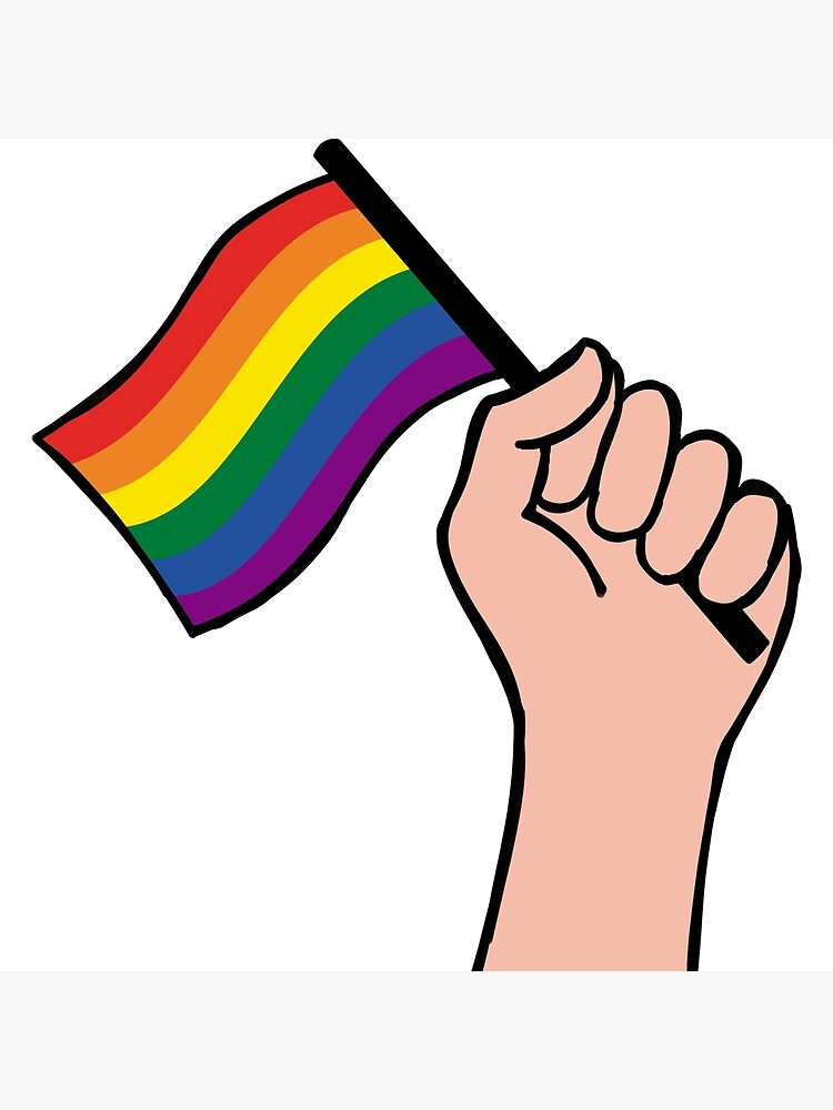 "LGBTQ hand flag " Poster for Sale by BThingies | Redbubble