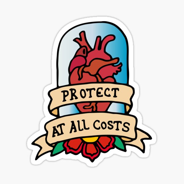 "Protect at all costs Vintage tattoo style " Sticker for Sale by 86Gaz ...