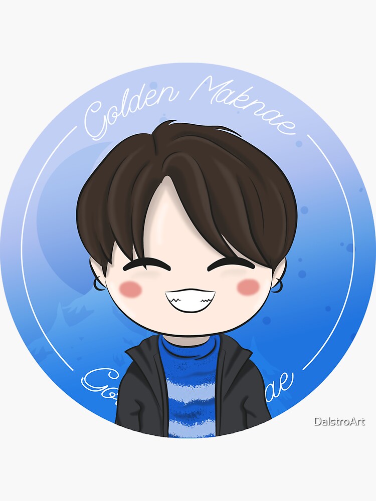 "Golden Maknae - Chibi Jungook" Sticker for Sale by DalstroArt | Redbubble