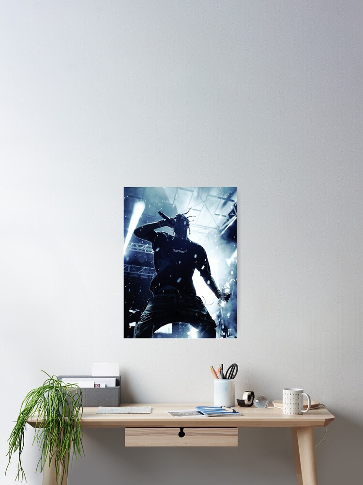 "Concert Live Show Travis Scott Silhouette Poster" Poster for Sale by ...