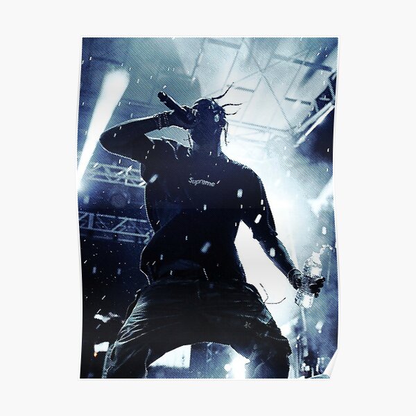 "Concert Live Show Travis Scott Silhouette Poster" Poster for Sale by ...