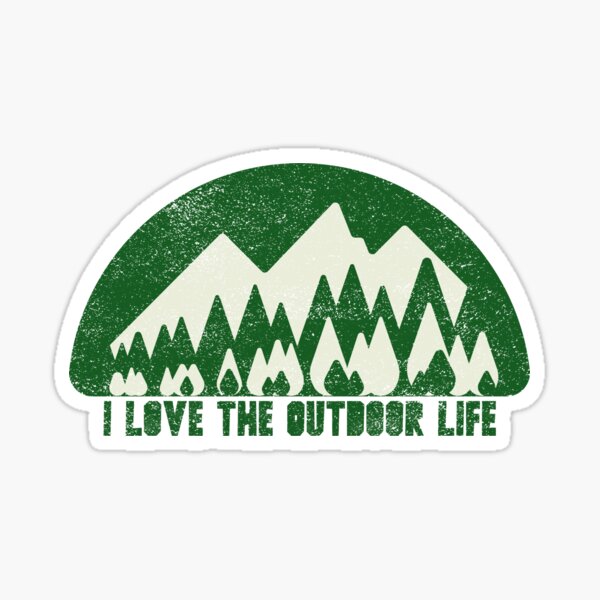 "I Love the Outdoor Life: Tree Emblem" Sticker by MaraTac | Redbubble
