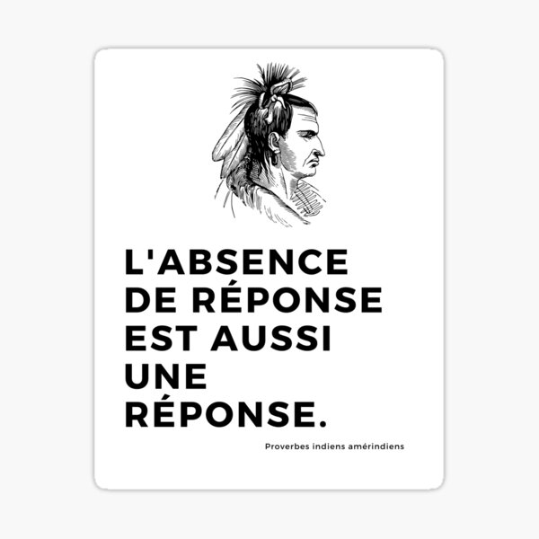 "Proverbs "The absence of an answer is also an answer"" Sticker for ...