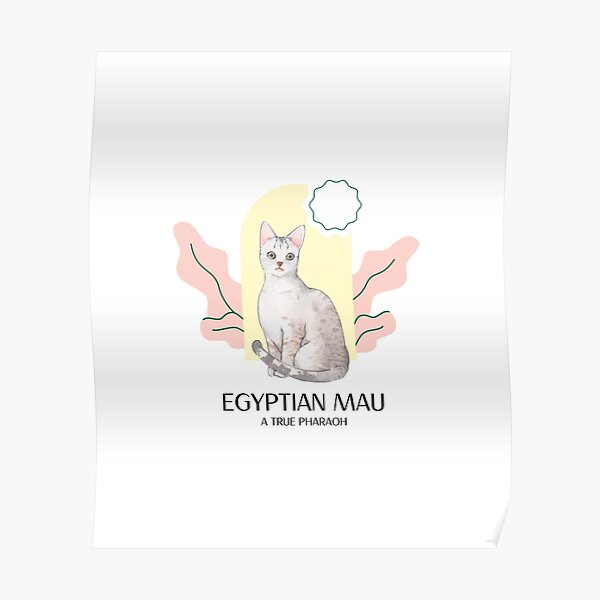 "Egyptian Cat God Mau" Poster for Sale by MnaEmad | Redbubble