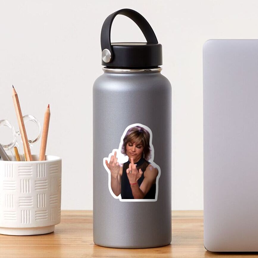 "Lisa Rinna middle finger" Sticker for Sale by TheHousewives | Redbubble