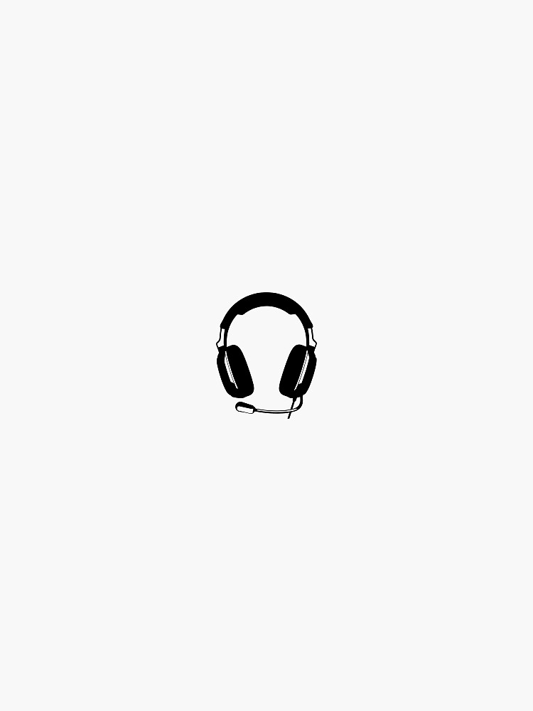 "Headset" Sticker for Sale by Rlandeb | Redbubble