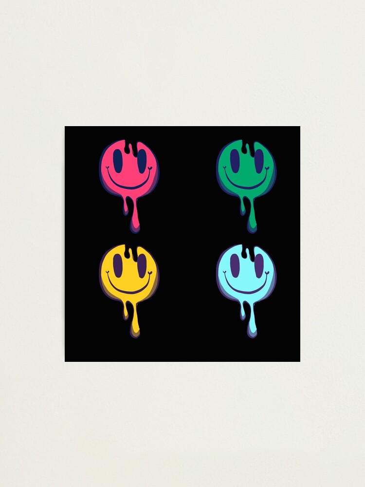 "Drippy Smiley Face" Photographic Print for Sale by GamerArtist | Redbubble