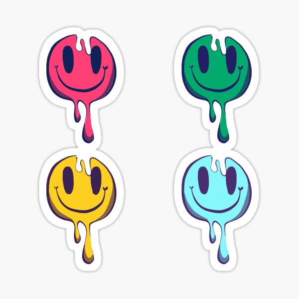"Drippy Smiley Face" Sticker by GamerArtist | Redbubble