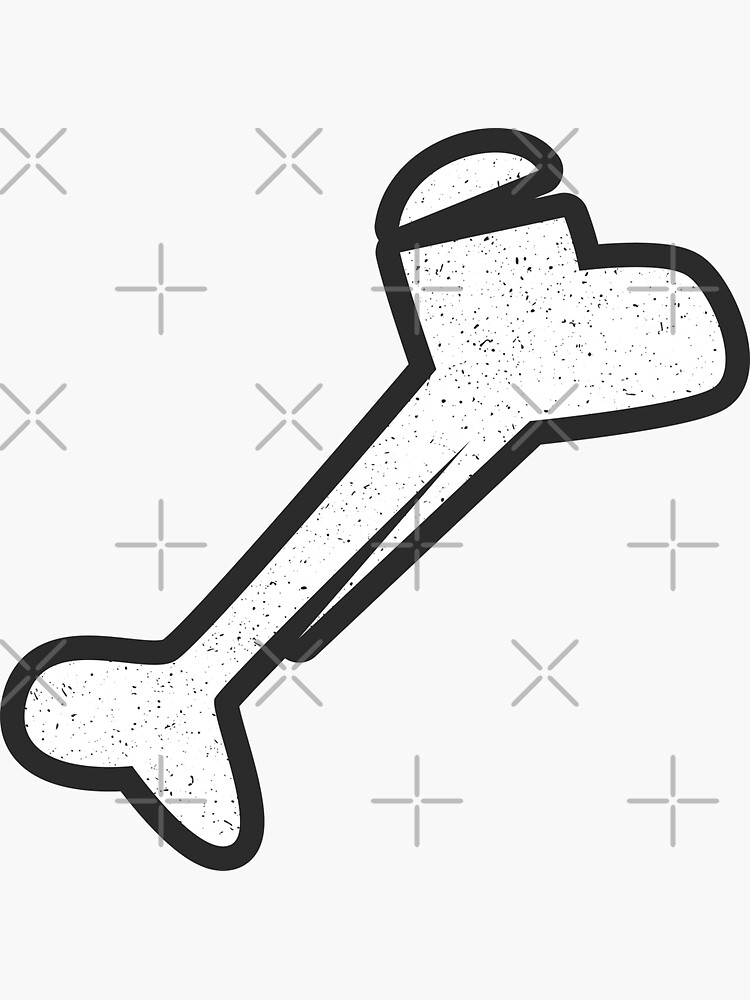 "Vintage old bone shape sign" Sticker by Vector-Vision | Redbubble