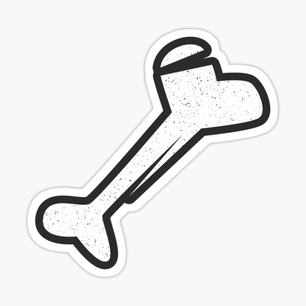 "Vintage old bone shape sign" Sticker by Vector-Vision | Redbubble