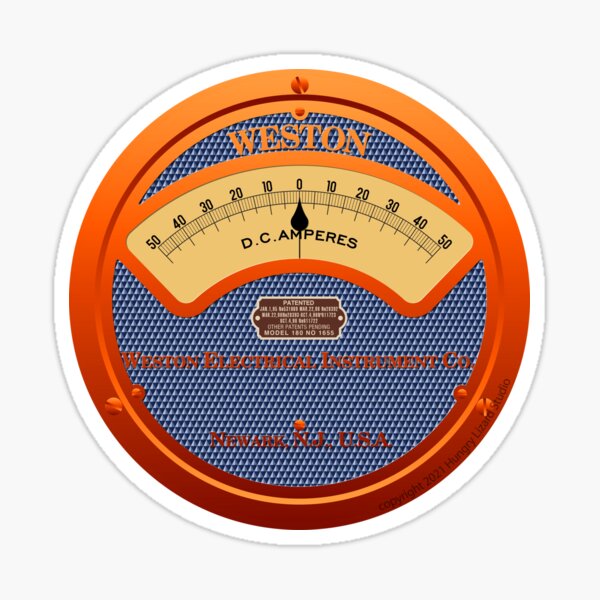 "1913 Weston Model 180 DC Ammeter" Sticker for Sale by Kylwell | Redbubble
