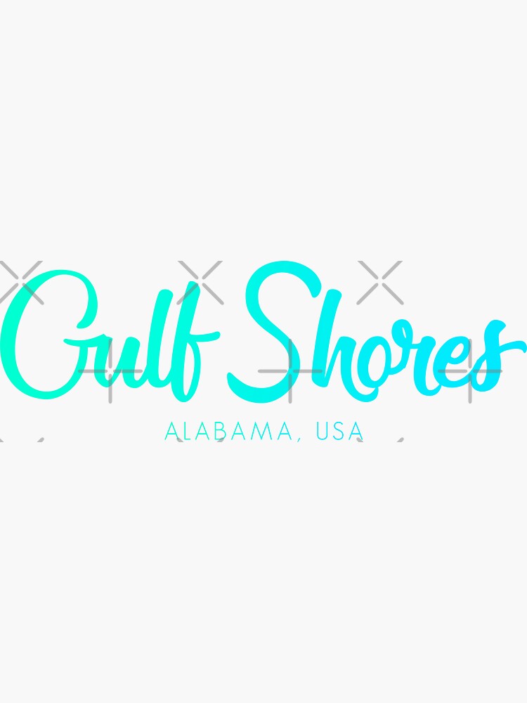 "Gulf Shores, AL" Sticker for Sale by Tom Hillmeyer | Redbubble
