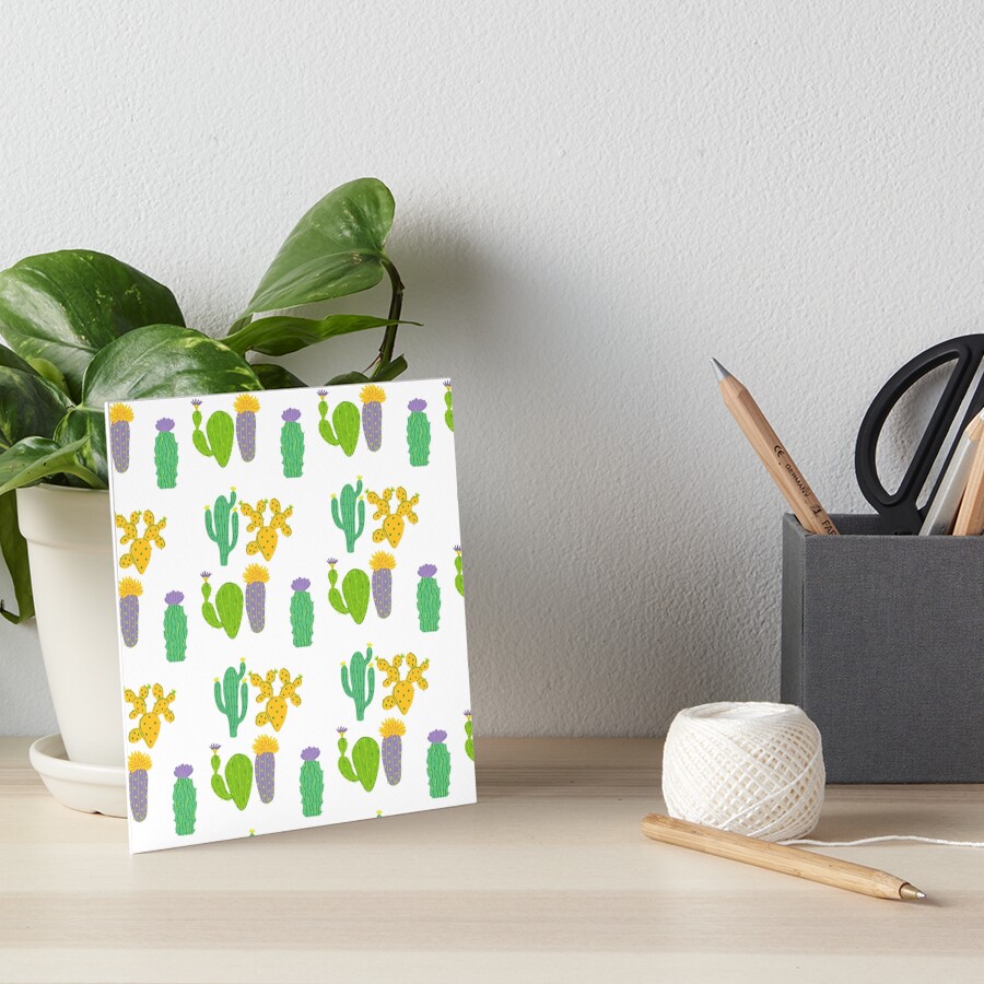 "Pastel Cactus Sticker Pack" Art Board Print by Lucha-Morena | Redbubble