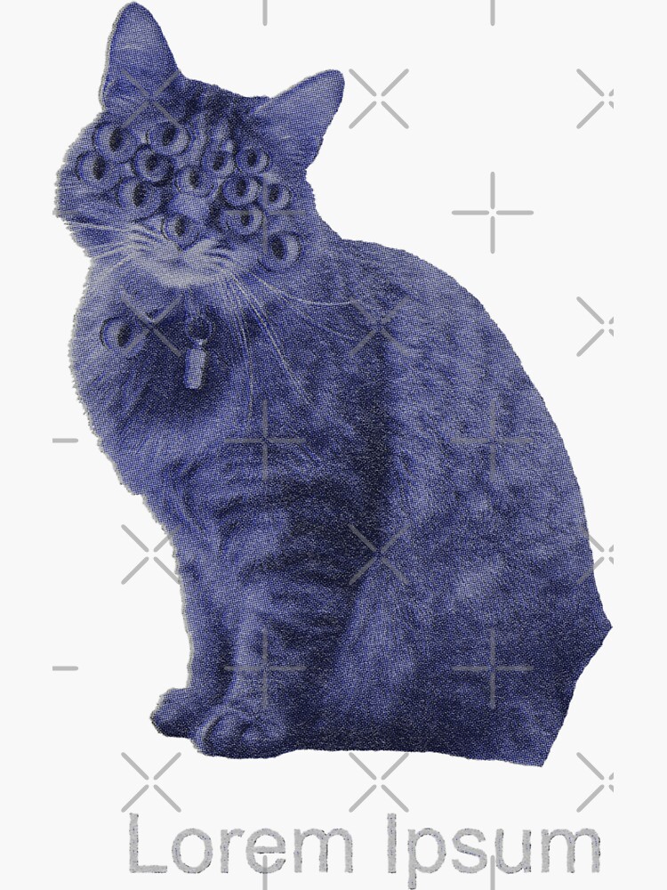 "Weirdcore Cat" Sticker for Sale by emptystickers | Redbubble