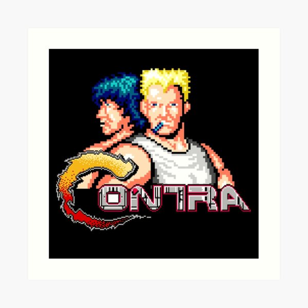 "RETRO ARCADE CONTRA - PIXEL ART - VECTOR ILLUSTRATION" Art Print by ...