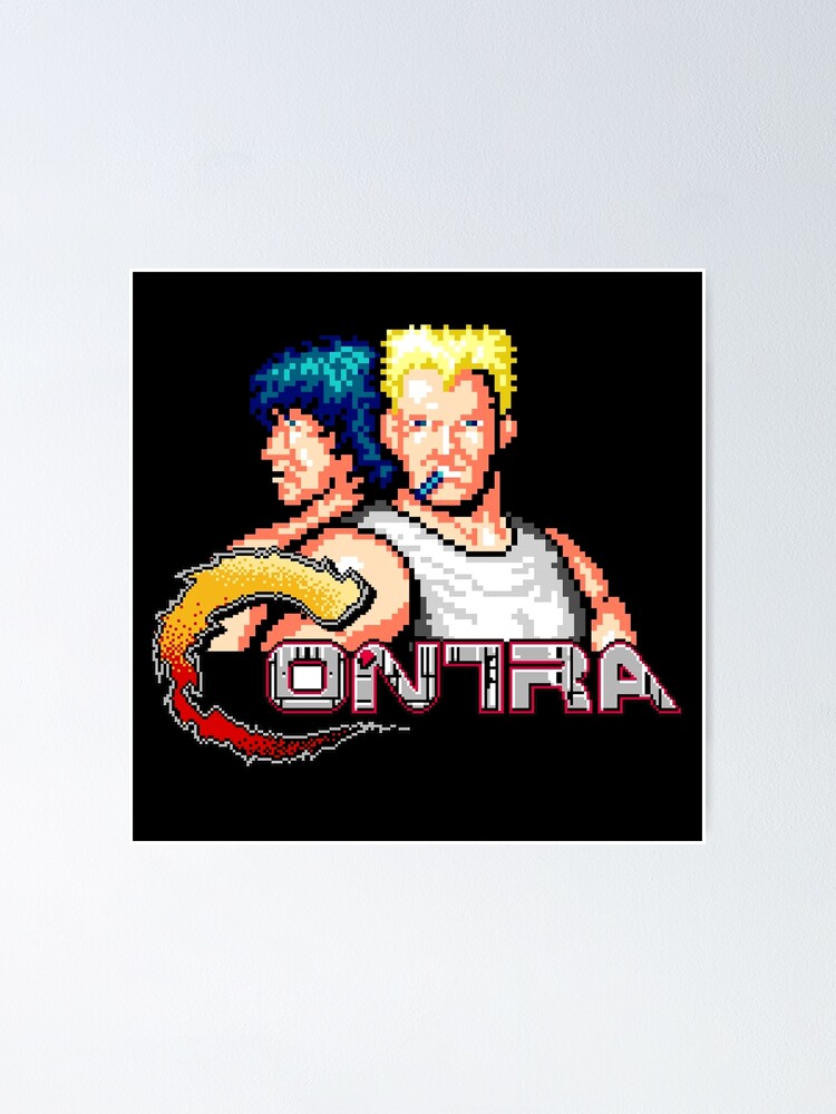 "RETRO ARCADE CONTRA - PIXEL ART - VECTOR ILLUSTRATION" Poster by ...