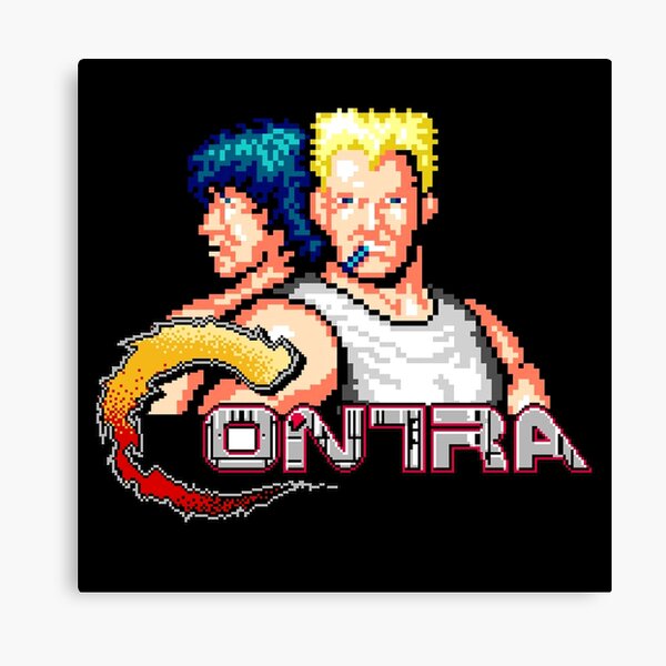 Lienzo «RETRO ARCADE CONTRA - PIXEL ART - ILUSTRACIÓN VECTORIZADA» de ...