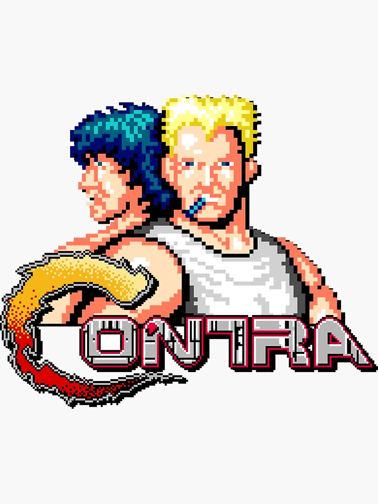 Pegatina «RETRO ARCADE CONTRA - PIXEL ART - ILUSTRACIÓN VECTORIZADA» de ...