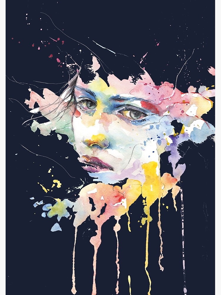 "Fashic Women Face - water color Girl Face" Poster for Sale by kratoast ...