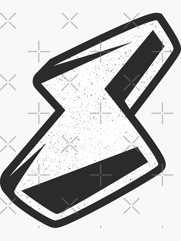 "Vintage lightning sign" Sticker for Sale by Vector-Vision | Redbubble