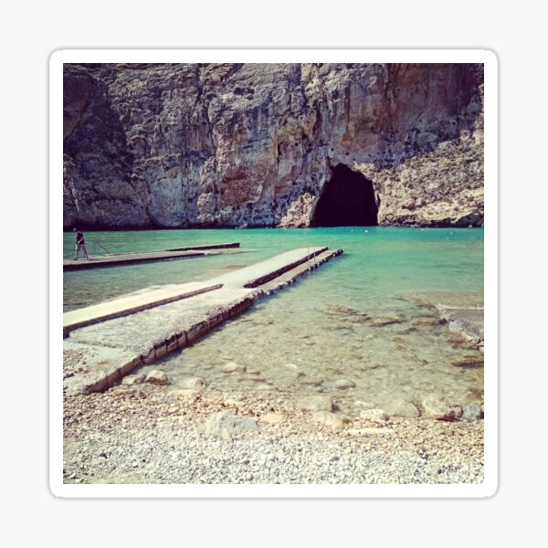 "Gozo Island Dwejra Inland Sea and Sea Cave" Sticker for Sale by ...