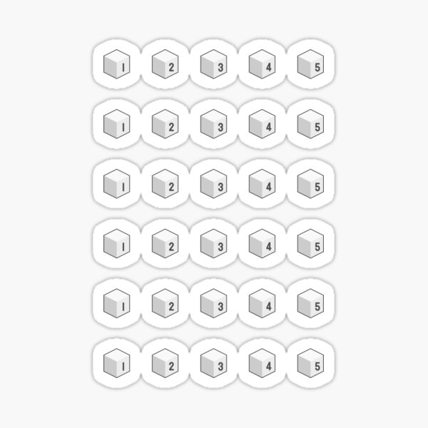 Cube Numbers 1 To 5 For Grades Sticker For Sale By PrintsyGal Redbubble cube-numbers-1-to-5-for-grades-sticker-for-sale-by-printsygal-redbubble