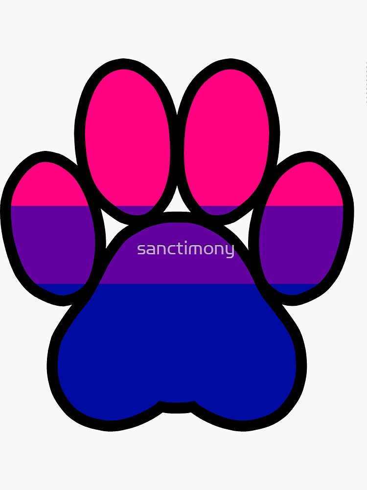 "Pride Paws - Bisexual 1" Sticker for Sale by sanctimony | Redbubble