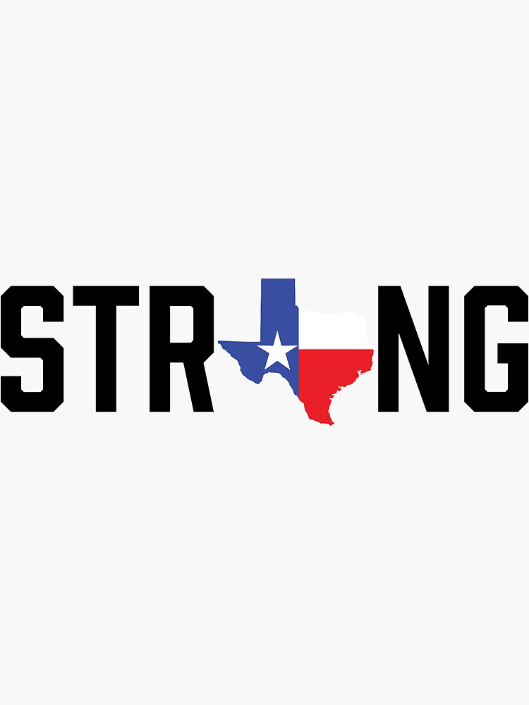 "Texas State Strong Red White & Blue" Sticker for Sale by ...
