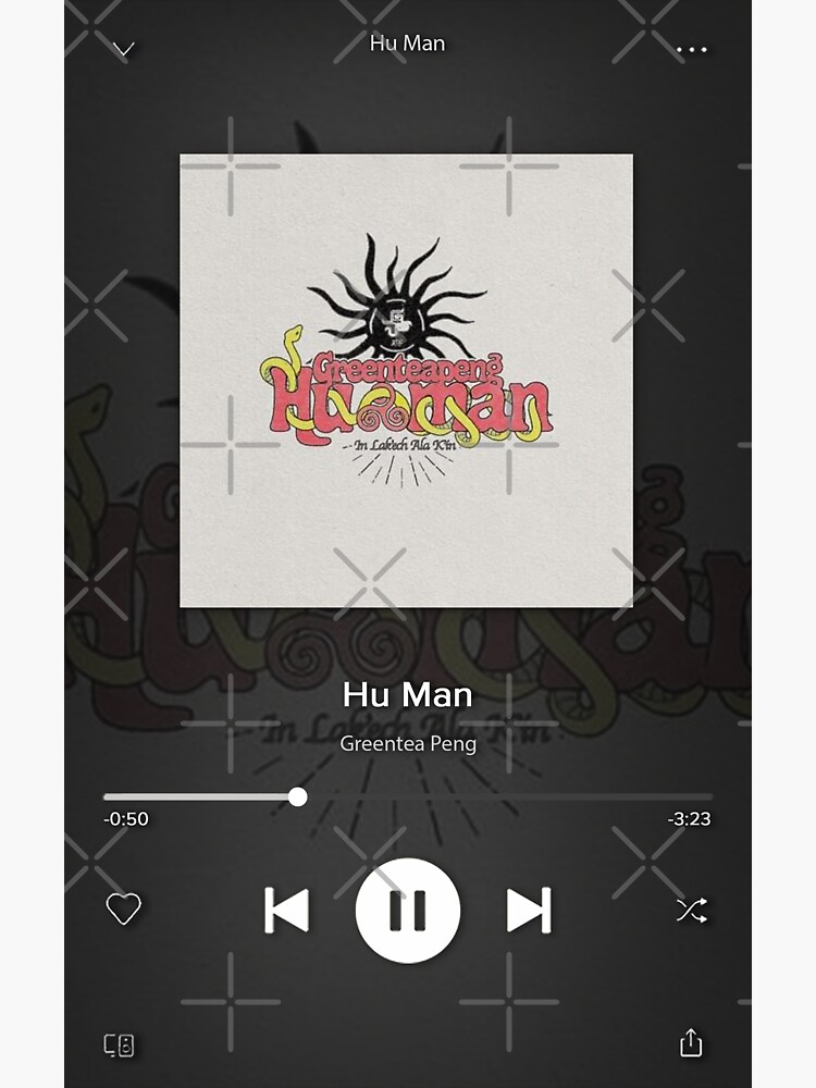 "Hu Man Greentea Peng Spotify " Sticker for Sale by Joe-byron | Redbubble
