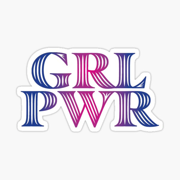 "GRL PWR - Girl Power " Sticker for Sale by Nobow | Redbubble