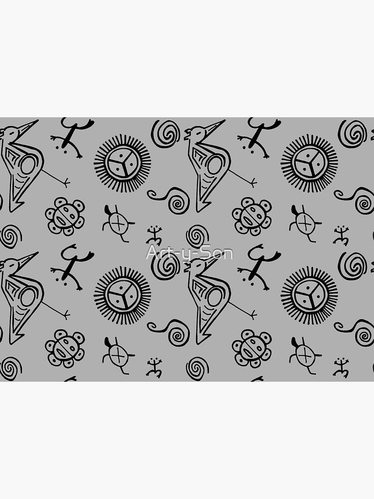 "Taino Symbols | Black & Gray | Taino Art" Poster for Sale by Art-y-Son ...