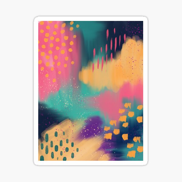 "Colorful Modern Abstract Art 7" Sticker for Sale by gusstvaraonica ...