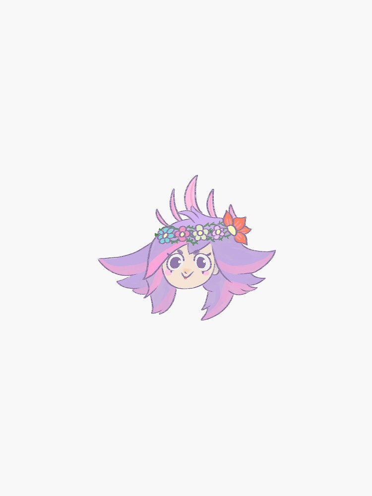 "Neeko flower crown LOL" Sticker by JozzyMilkz | Redbubble