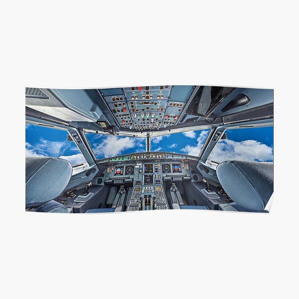 "Airbus A320 Cockpit" Poster for Sale by stuartk | Redbubble