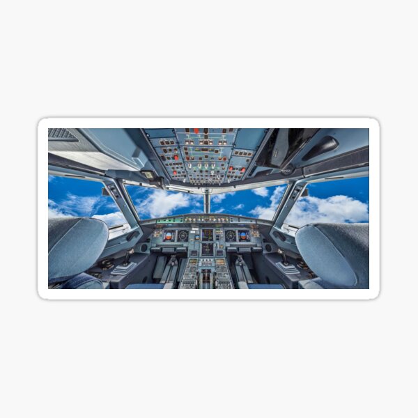 "Airbus A320 Cockpit" Sticker for Sale by stuartk | Redbubble