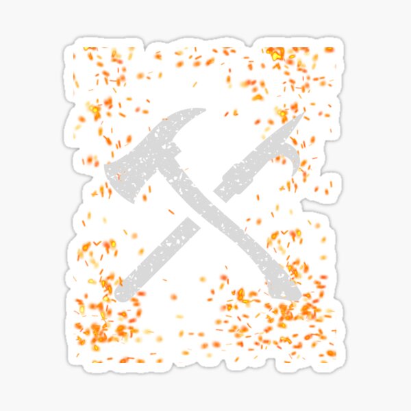 "Firefighter Embers and Irons" Sticker for Sale by SugarHammer | Redbubble