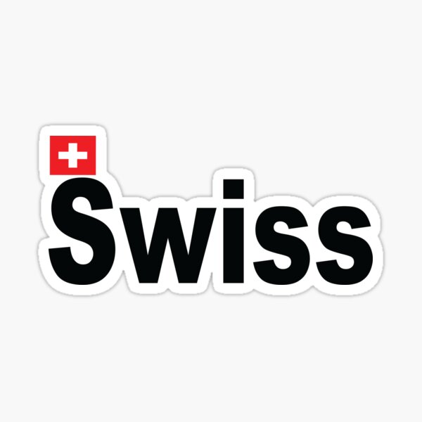 "Swiss" Sticker for Sale by Swissstore | Redbubble